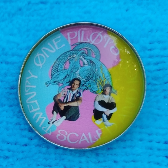 Hand Crafted | Jewelry | Twenty One Pilots Scaled Icy Trash Dragon Pin ...